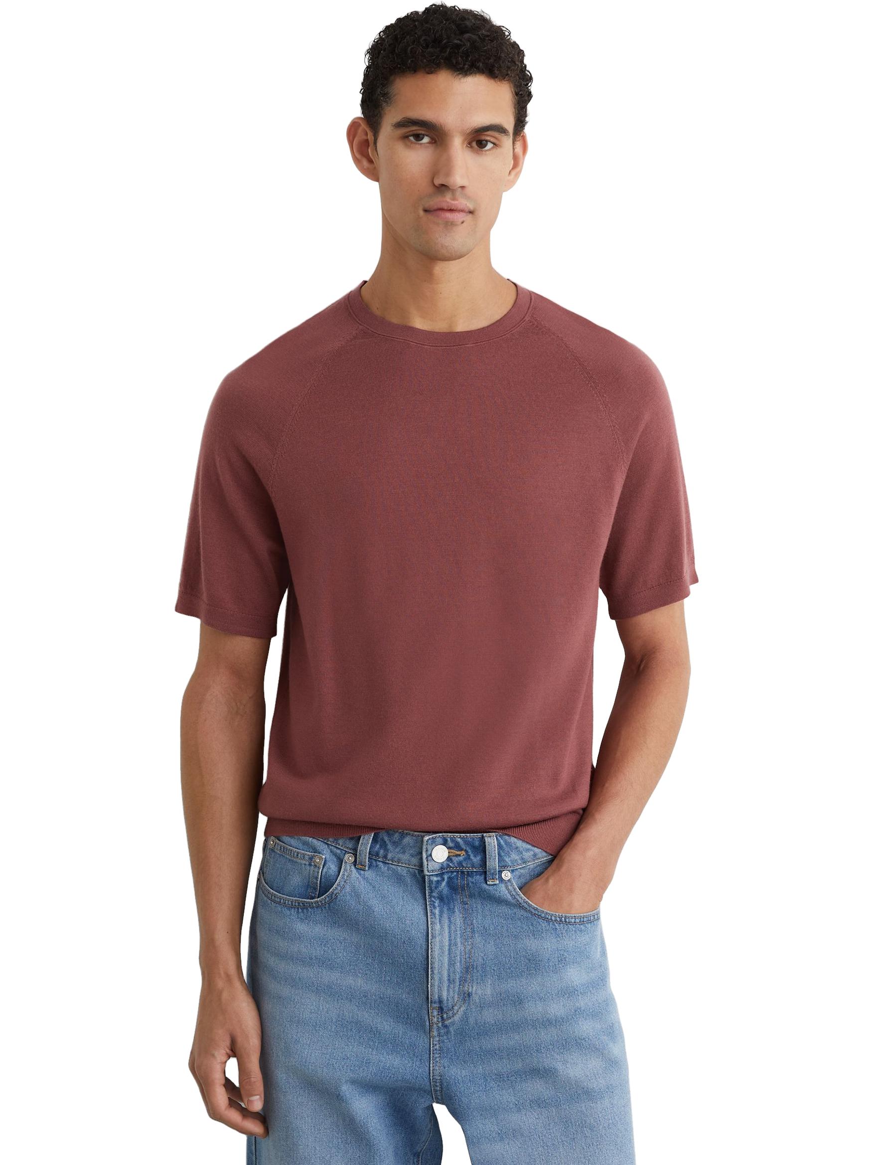 REISS brook merino wool raglan-sleeve t-shirt
